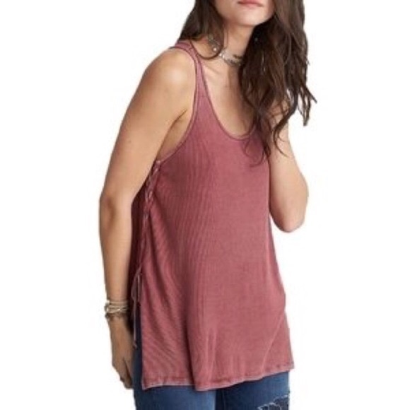American Eagle Outfitters | Tops | American Eagle Soft Sexy Ribbed Laceup Tank | Poshmark